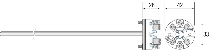 IECEx Approved Thermocouples with Spring Loaded Terminal Block - TC